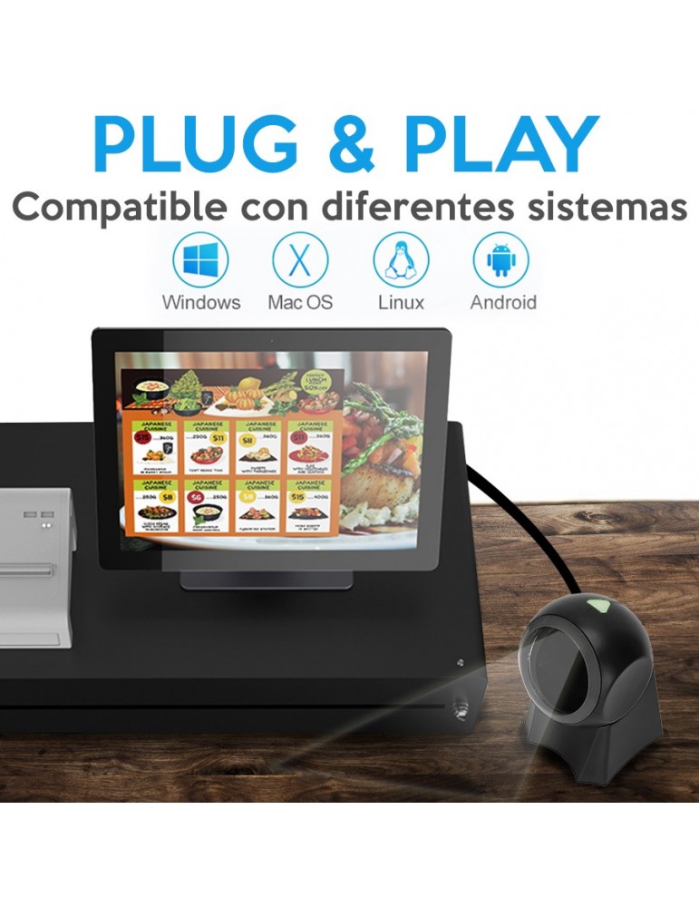 Escaner 2D de codigo de barra de escritorio