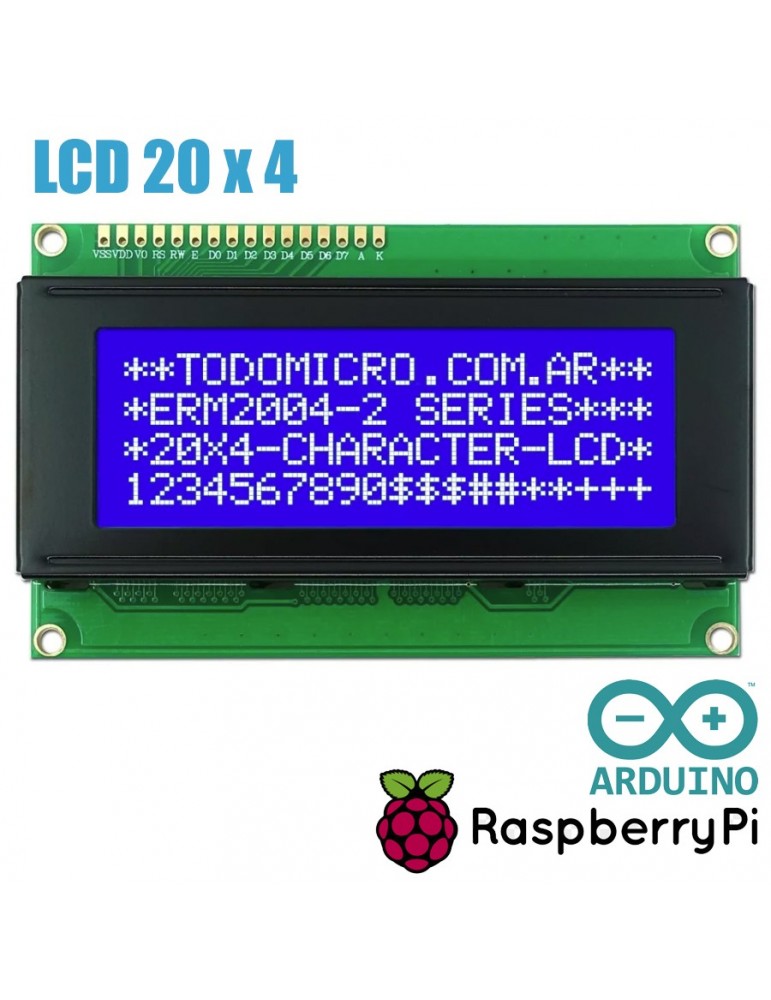 Display LCD 20x4 5V azul OUTLET