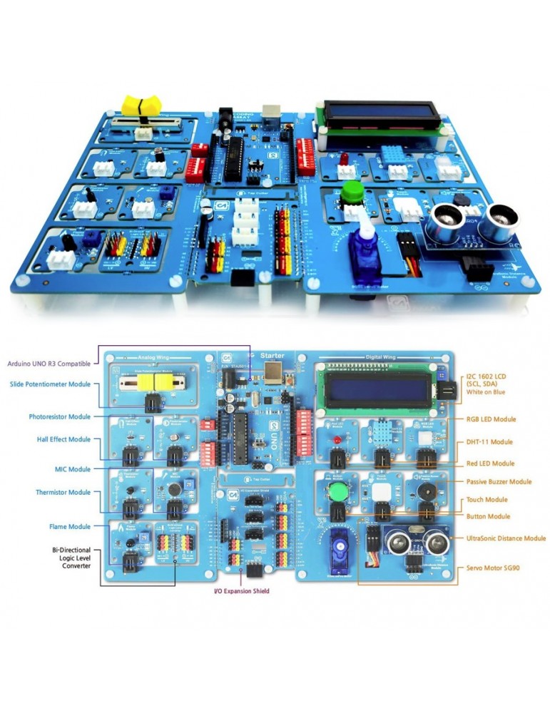 Kit principiantes compatible arduino con ejemplos