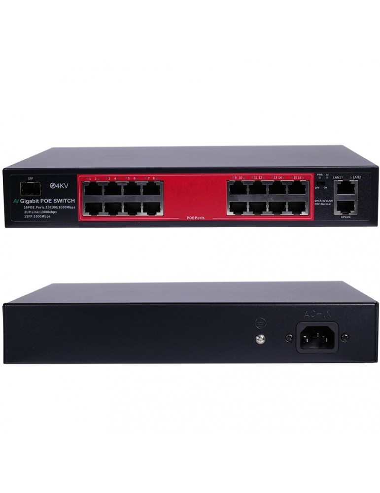 Switch de 16 puertos 1000Mbs