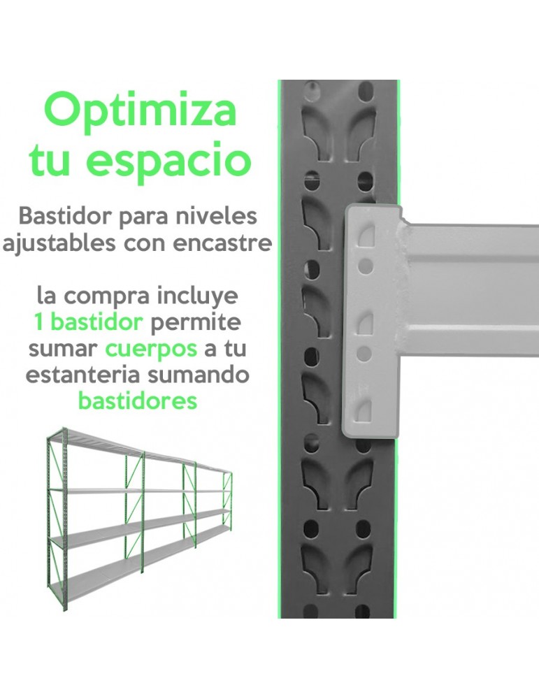 Bastidor para rack metalico 300kg 60x250cm