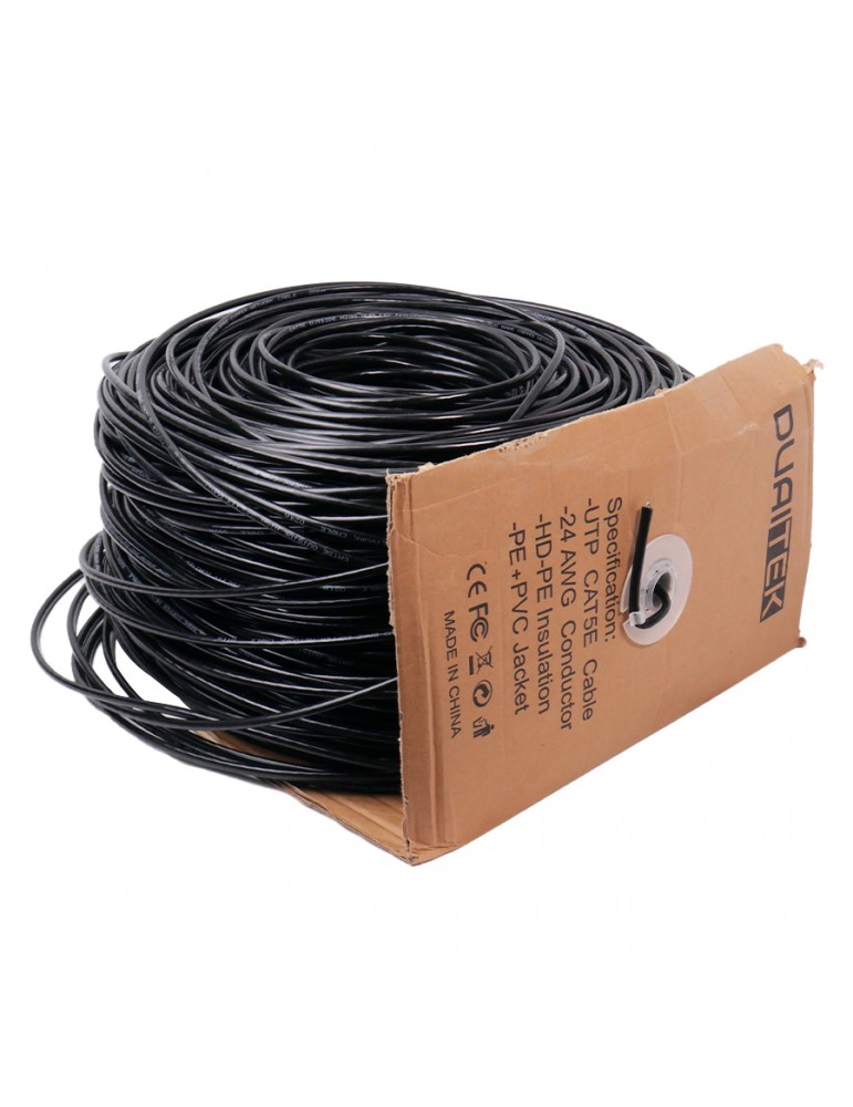 Cable UTP CAT5E 305m 24AWG 0.51CCA*4Pairs+0.90PE+Rip Cord+5.1PVC