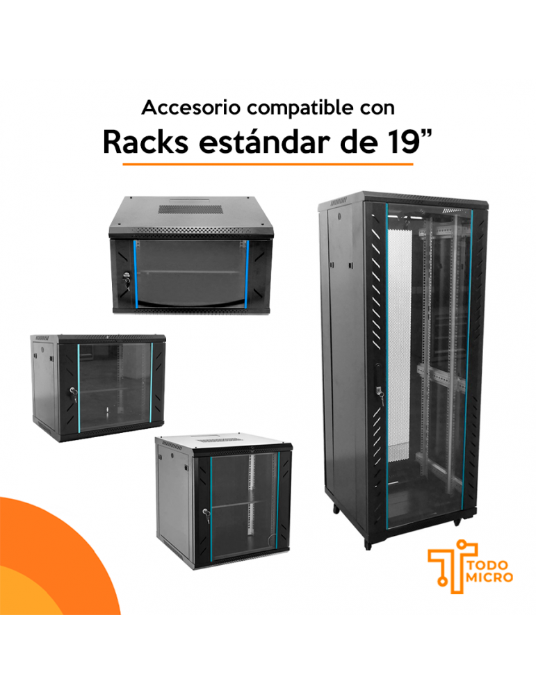 Pasacables 19" con Ranuras Finas | Organizador de Alta Densidad