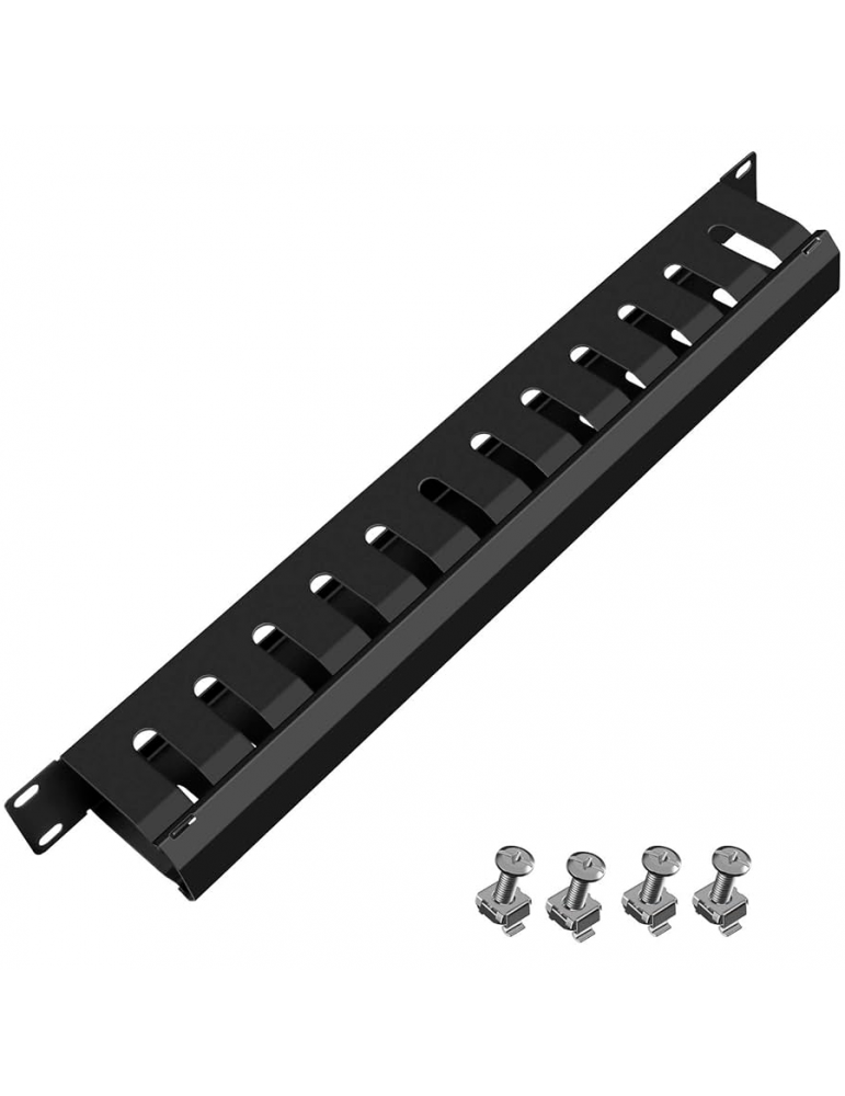 Pasacables 19" con Ranuras Finas | Organizador de Alta Densidad