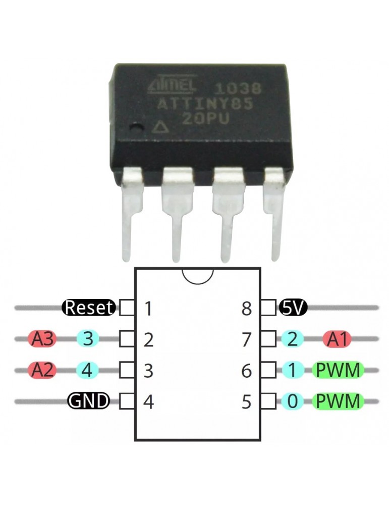Microcontrolador ATTINY85-20PU