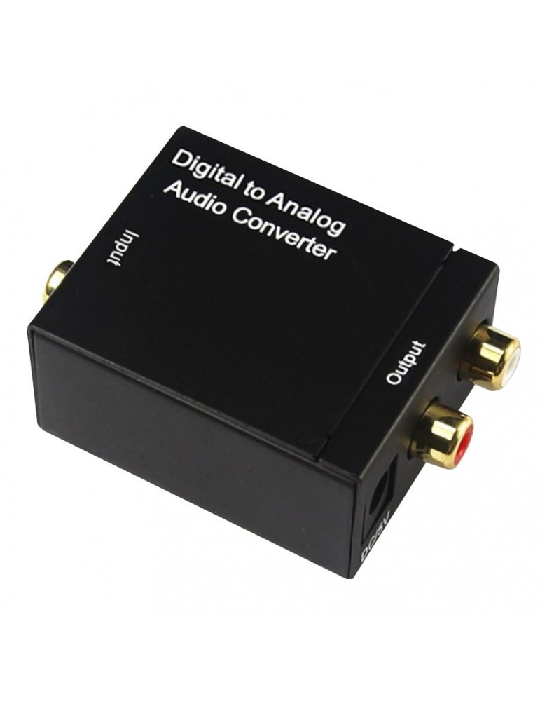 Conversor audio digital óptico a audio analógico L/R