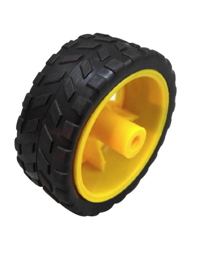 Rueda Goma Arduino Robotica 66 Mm