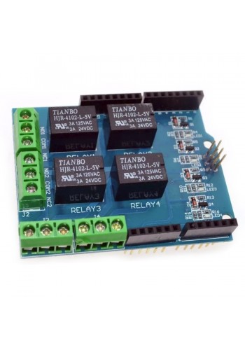 Shield de 4 salidas de rele para arduino uno