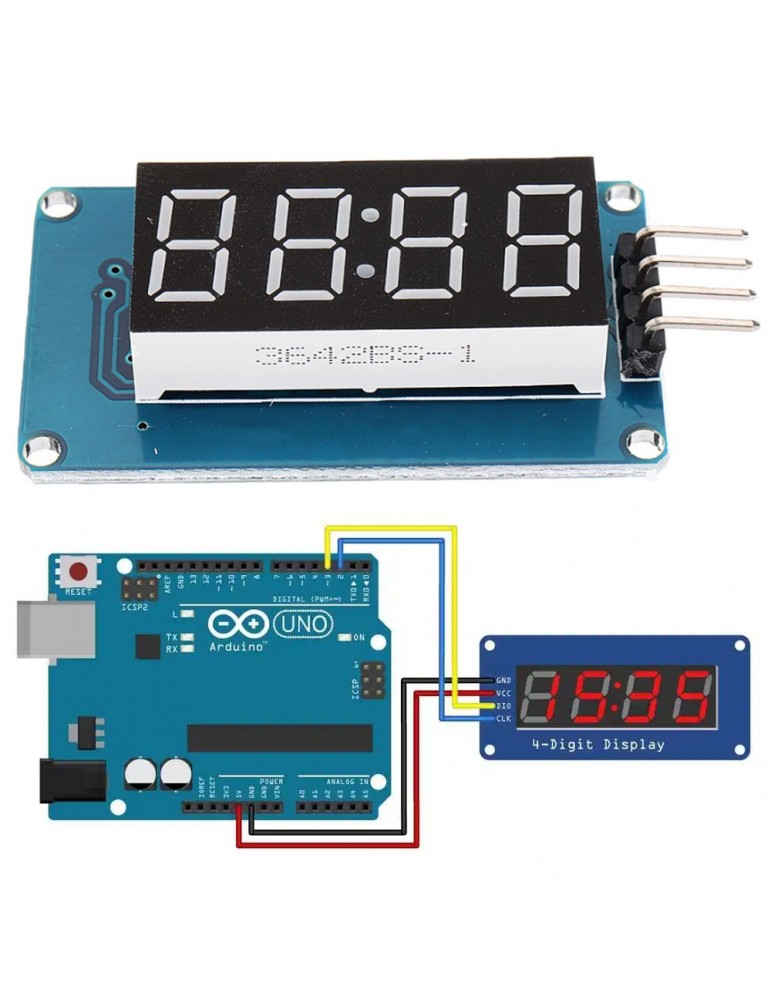 Modulo Display 4 Digitos Controlador Tm1637