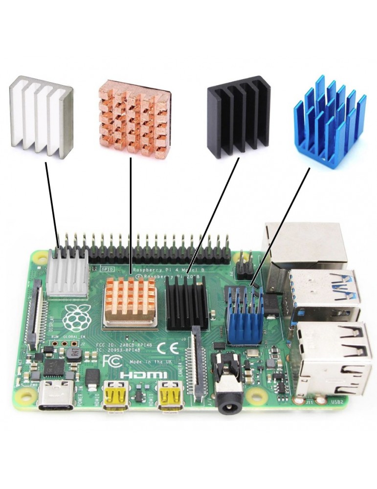 Set de 12 disipadores para raspberry pi