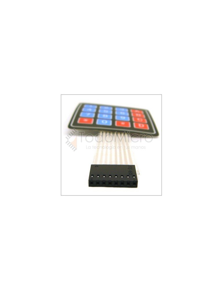 Teclado Membrana Matricial 4x4 Autoadhesivo Arduino