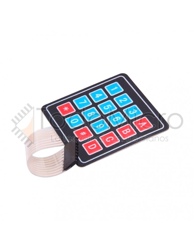 Teclado Membrana Matricial 4x4 Autoadhesivo Arduino