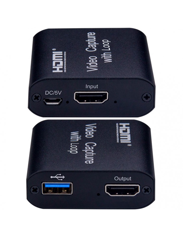 Capturadora HDMI por USB 1080 30hz con loopback