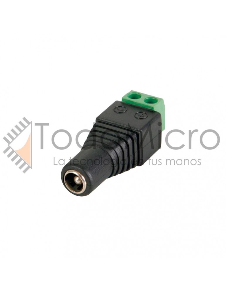 Adaptador tipo plug hembra 2.1x5.5 a bornera
