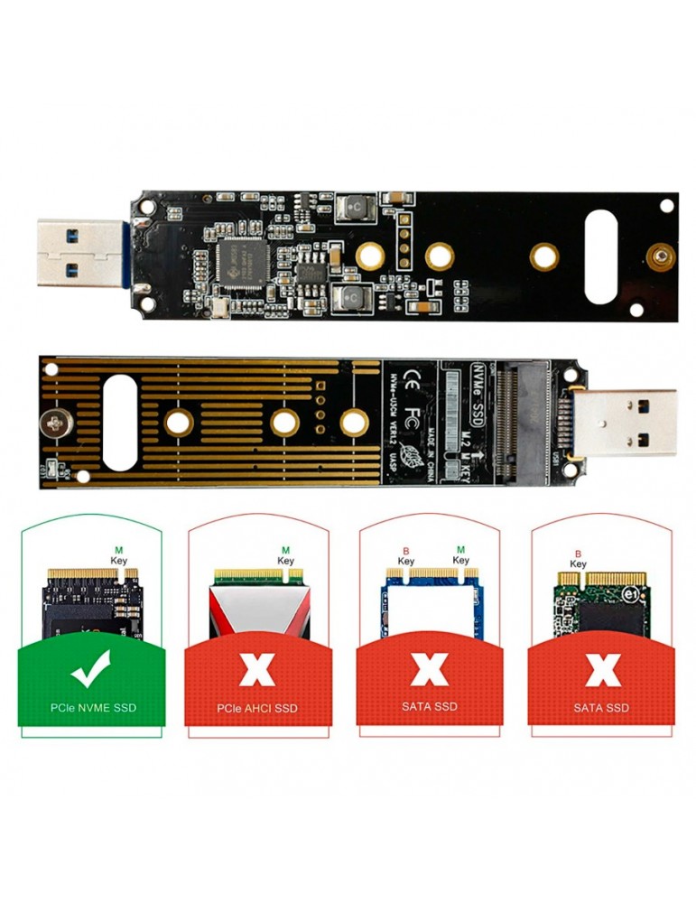 Adaptador M.2 NVME SSD a USB 3.1