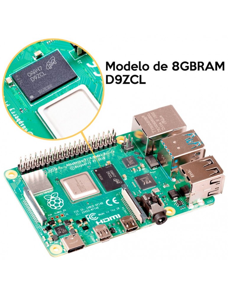 Raspberry PI 4 B 8GB - Placa de desarrollo
